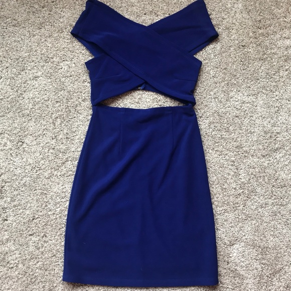 Dresses | Royal Blue Cut Out Dress | Poshmark